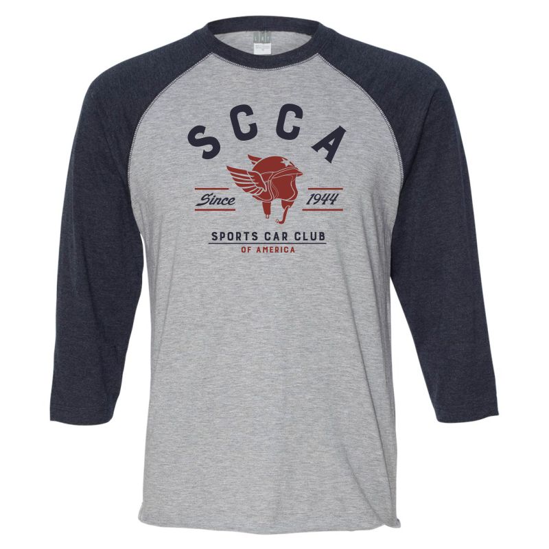Vintage Helmet Baseball Tee – SCCA Gear